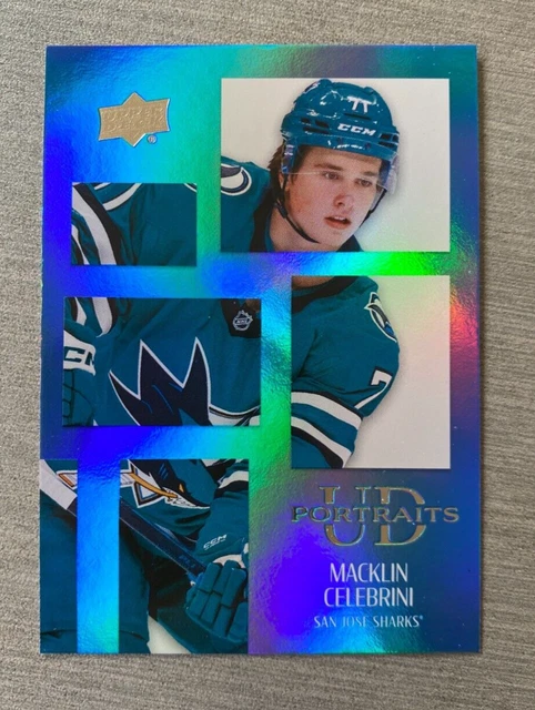 MACKLIN CELEBRINI 2024-25 Upper Deck Series 2 UD PORTRAITS ROOKIE RC ...