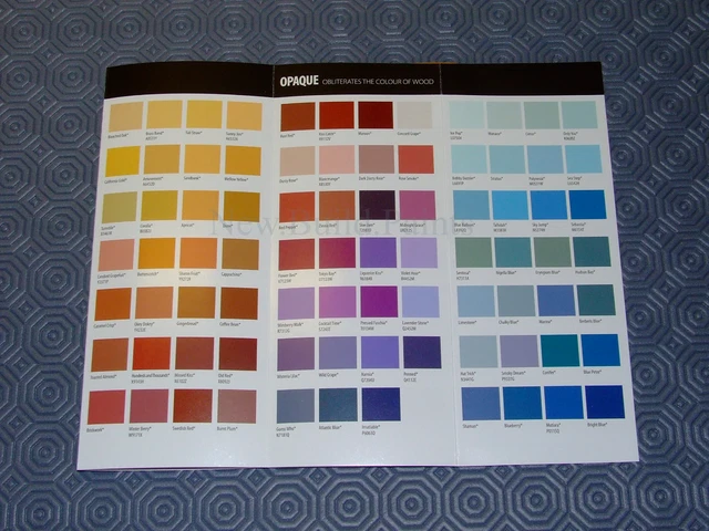 SADOLIN WOOD PROTECTION Colour Paint Chart Guide - Superdec & Classic ...