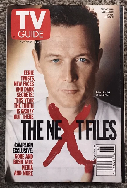TV GUIDE THE X-Files Robert Patrick Gore and Bush Talk Media November 4 ...