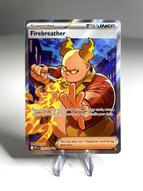 FIREBREATHER 119/094 FULL Art Trainer - Phantasmal Flames - Pokémon TCG ...