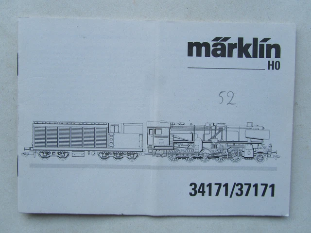 MÄRKLIN 34171 / 37171 - Betriebsanleitung für Dampflok mit ...
