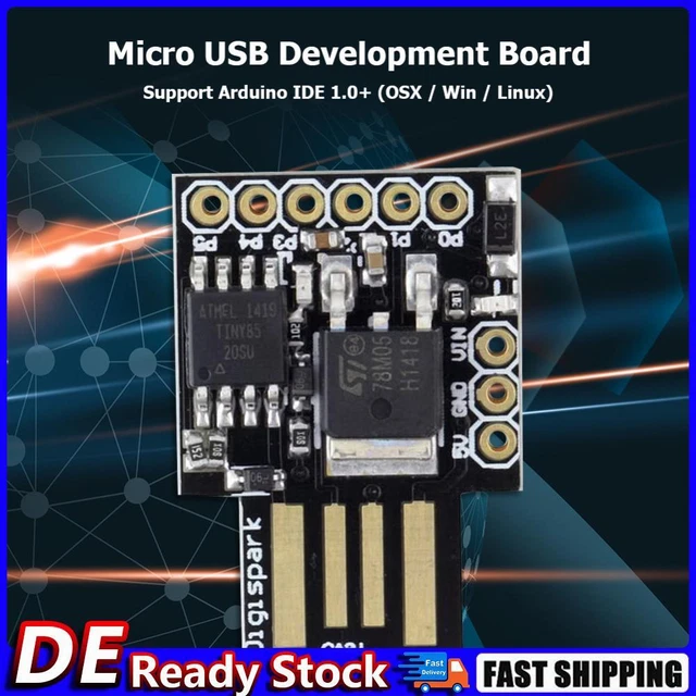 ATTINY85 MINI-MODUL MICRO-USB-ENTWICKLUNGSBOARD für Arduino IDE 1.0+ OSX/Win Deu EUR 5,07 ...