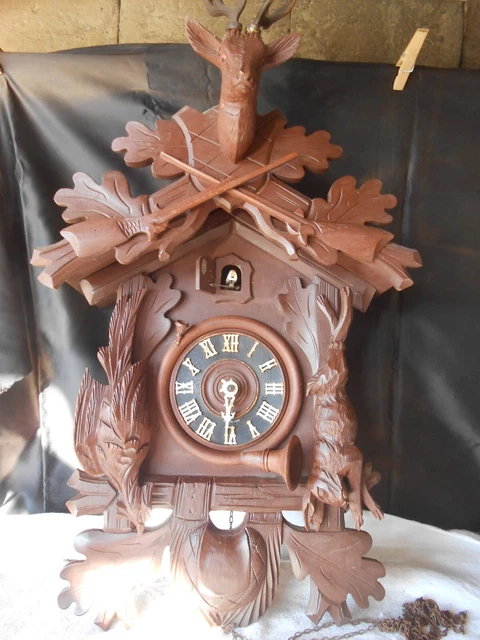 GRAND COUCOU FORET Noire Decor Chasse Made In Germany EUR 20,00 ...