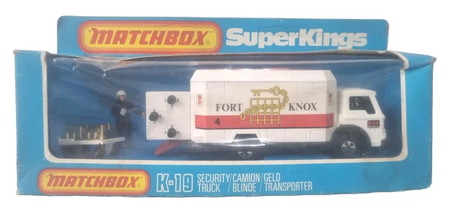 ORIGINAL VINTAGE BOXED Matchbox SuperKings K-19 Security Truck Fort ...