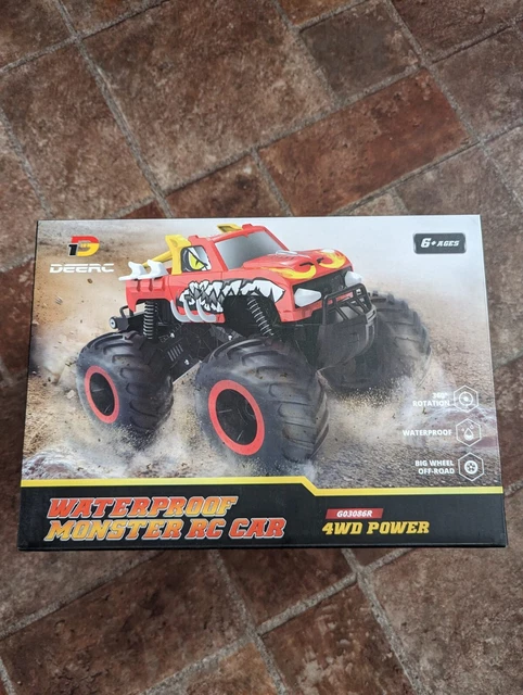 DEERC FIRE DRAGON Remote Control, All-terrain, Waterproof Monster Truck ...