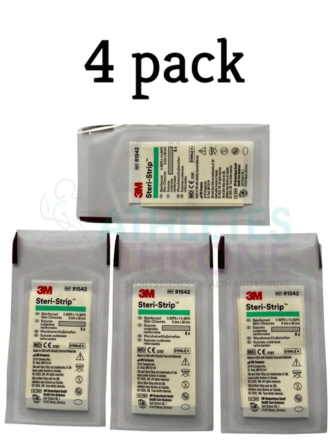 3M STERI STRIP Reinforced Sterile Skin Wound Closure Butterfly Stitch ...