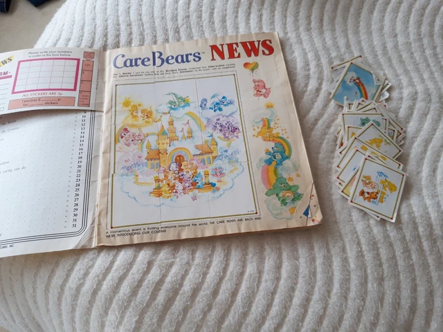 VINTAGE CARE BEARS STICKER ALBUM 1987 PANINI 2 missing stickers plus ...