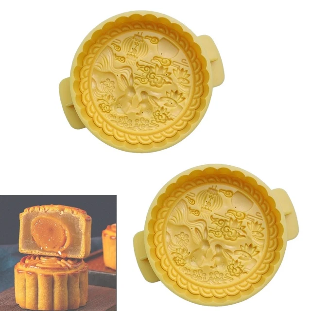 MOONCAKE PRESS MOLDS Mid Autumn Festival Mooncake Mold Moon Rabbit Moon ...