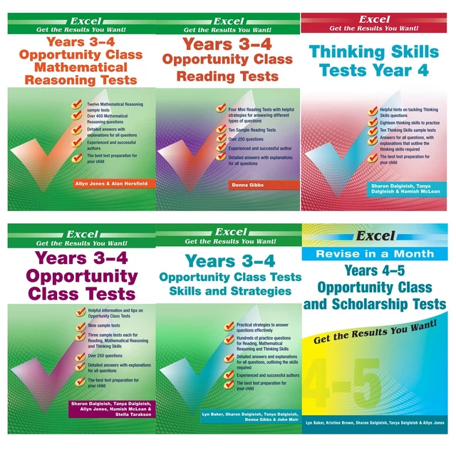 OPPORTUNITY CLASS ( OC) Tests 6 Test Books Pack Year 3 - 4 New Edition ...