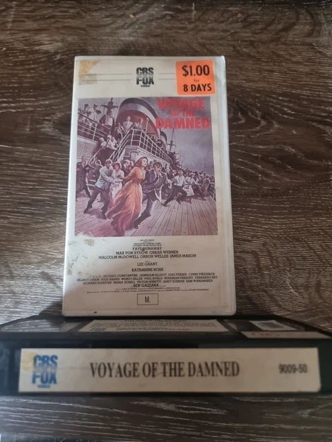 VOYAGE OF THE Damned. (1976). Faye Dunaway& James Mason. VHS EX RENTAL ...