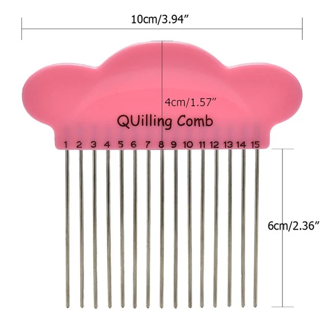 DIY CLOUD PAPER Quilling Comb Plastic Holder Origami Carding Art Craft ...