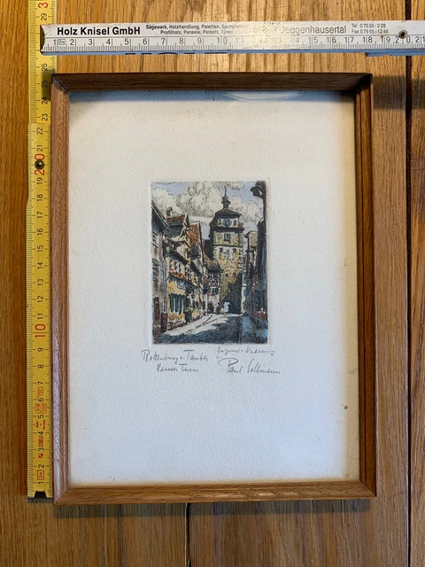 RADIERUNG VON PAUL Sollmann 1886-1950 Rothenburg o.d. Tauber coloriert, signiert EUR 15,00 ...
