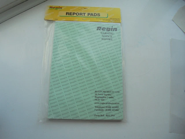 REGIN GAS SAFETY Inspection Report Pad P55 WARNING NOTICE PAD EUR 5,69 ...
