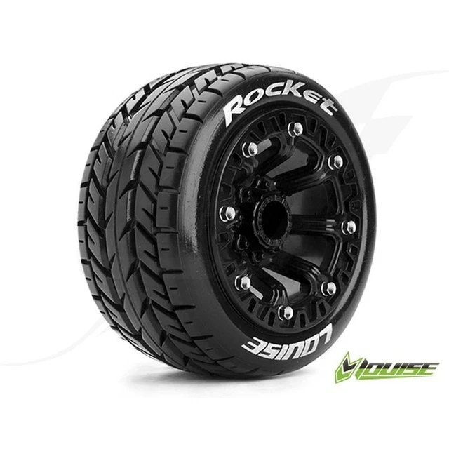 [FR] LOUISE ST-ROCKET 2.2 Soft Tire On Rim Black (2) 1:16 V/H & Buggy 1 ...