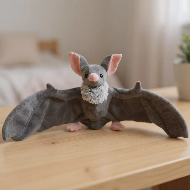 BAT ANIMAL CUTE Gothic Bat Plush Scary Doll Decor Soft For All Ages £21 ...