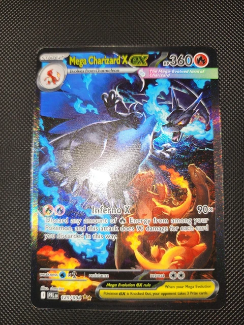 MEGA CHARIZARD X ex 125/094 Me02: Phantasmal Flames Holo $694.55 ...