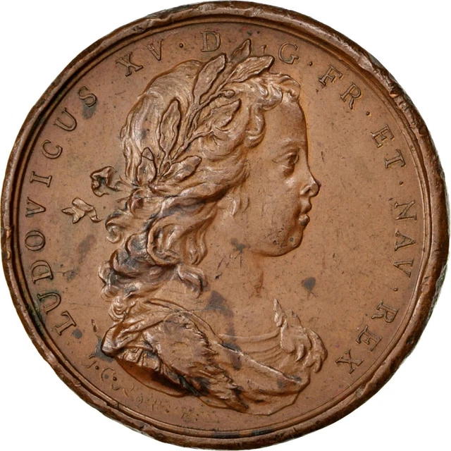 FRANCE, MÉDAILLE, LOUIS XV, 1719, Bronze, TTB, Divo:26. EUR 163,90 ...