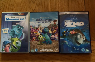 DISNEY PIXAR DVD Bundle Monsters, Inc. / Monsters University / Finding ...