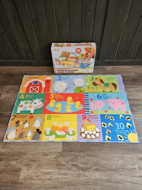 FIRST LEARNING: WOODEN Number Floor Puzzle £8.00 - PicClick UK