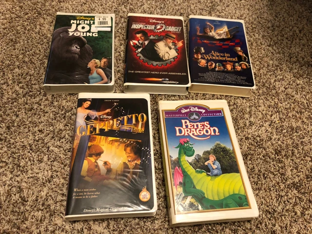 KIDS VHS PETE’S Dragon Geppetto Inspector Gadget Mighty Joe Young Alice ...
