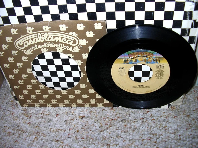KISS-BETH/DETROIT ROCK CITY-OR.VG+/VG++ STERLING MASTERED 45 + MANCHES ...
