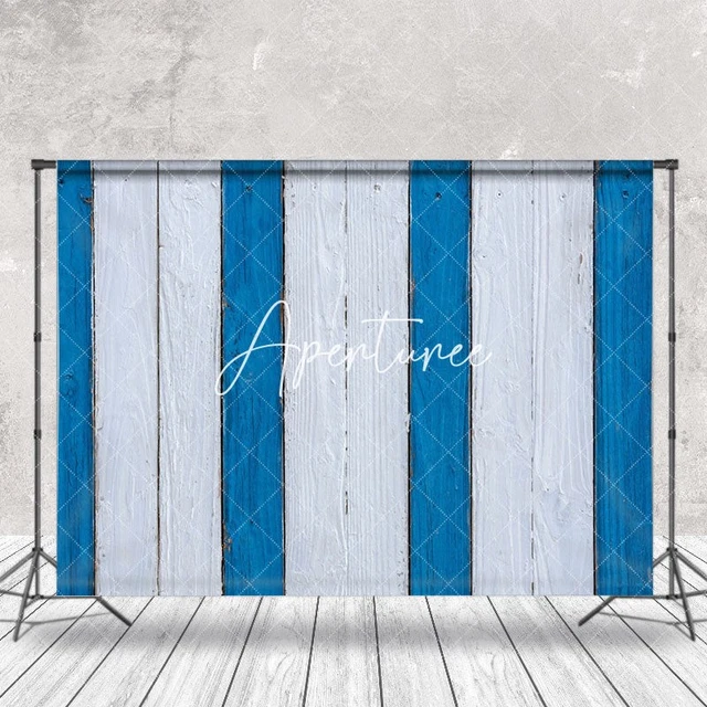 BLUE WHITE PAINTED Vertical Stripe Wood Backdrop $36.09 - PicClick AU
