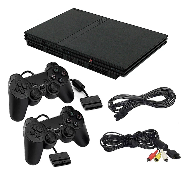 SONY PLAYSTATION 2 PS2 Game Console Slim + Pick 1-2 Voomwa Controllers ...