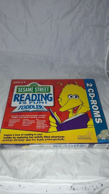 SESAME STREET READING Is Fun Toddler Edition PC CD ROM RARE Windows 95 ...
