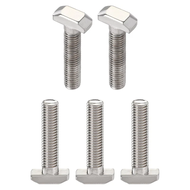 M8X35MM T-SLOT DROP-IN Stud Sliding Screw Bolt 5Pack T Shape Screws ...