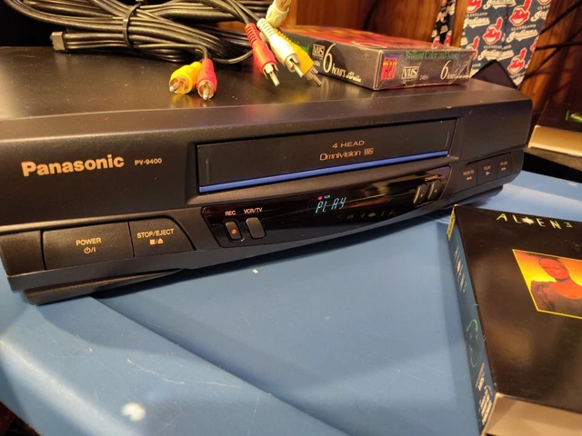 PANASONIC VCR VHS Blue Line PV-9400 Omnivision 4 Head TESTED WORKS No ...