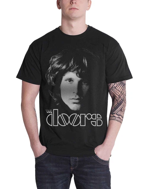 T-SHIRT THE DOORS Jim mezzo tono ritratto band logo nue ufficiale uomo ...