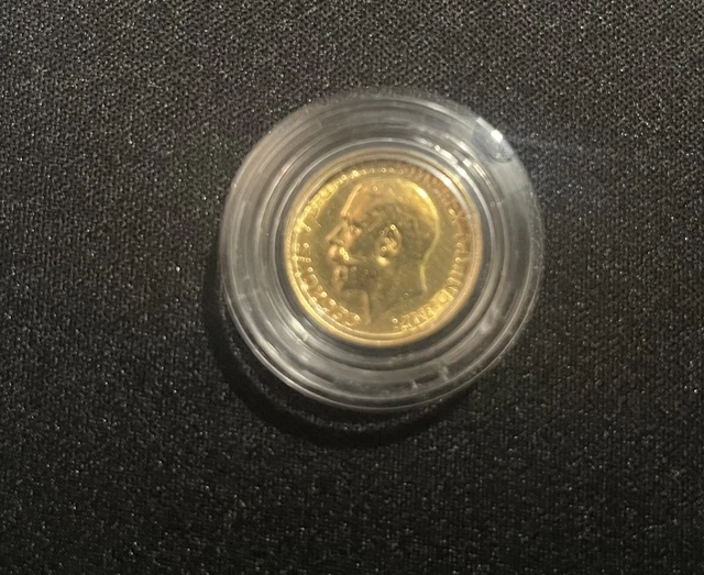 1914 GEORGE V Gold Half Sovereign Coin In Near Mint Condition With ...