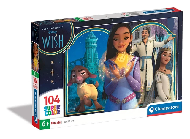 CLEMENTONI 27269 DISNEY Wish Supercolor Wish-104 Pieces, Jigsaw Kids ...