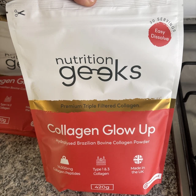 NUTRITION GEEKS COLLAGEN Glow Up Powder £8.12 - PicClick UK