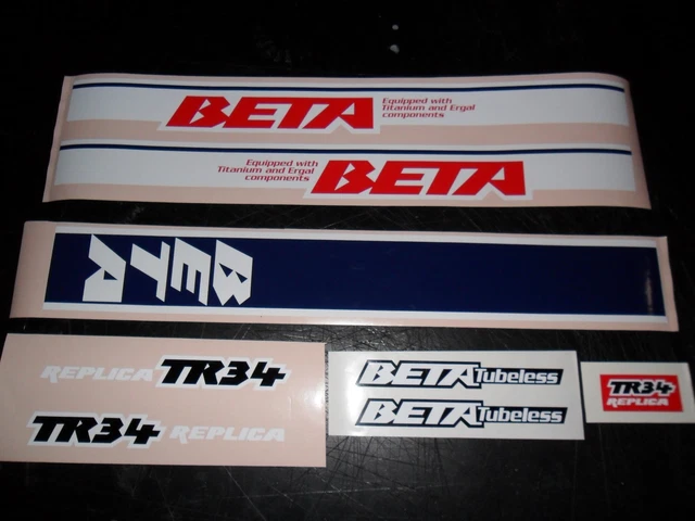 BETA TR34 AIR cooled mono Trials adhesive decals kit - 2 types ...