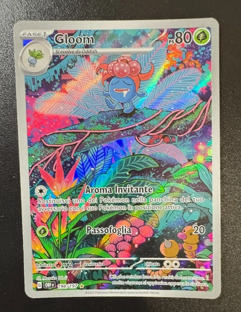 CARTE POKÉMON GLOOM Illustration 198/197 Ossidiana Infuocata ITA Près ...