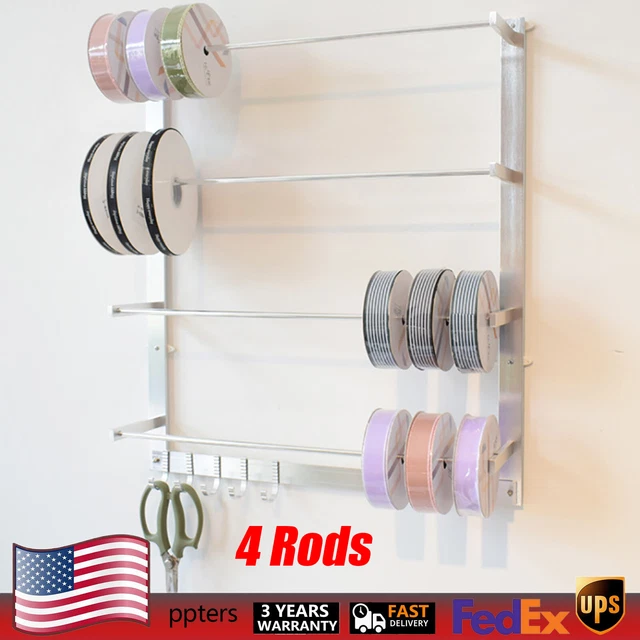 RIBBON HOLDER RIBBON Storage Dispenser Rack Wall Mounted Ribbon ...