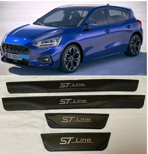 FORD FOCUS (2019+) 'St Line' Door Sill Scuff Protector Plates Carbon ...