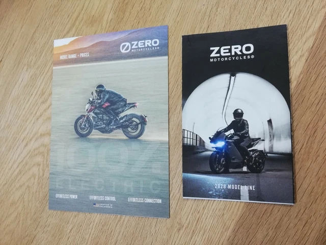 BROCHURE ZERO MOTOS ligne de modèle et liste de prix liste de motos électriques EUR 12,33 ...