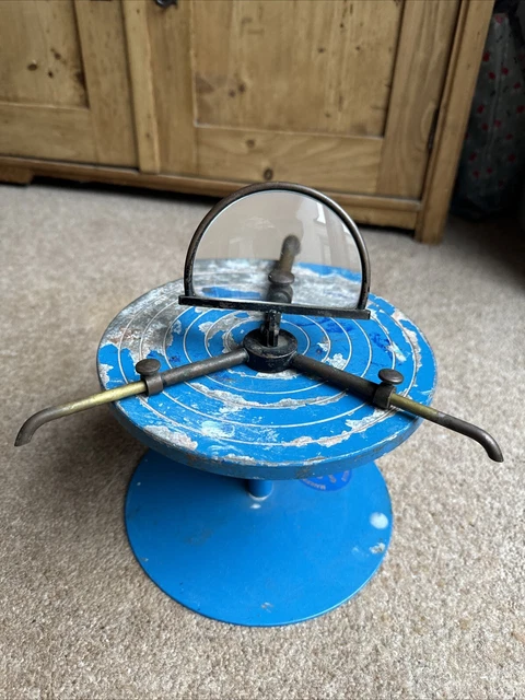VINTAGE BRASS COLLAPSABLE Compass Course Magnifier Table Top £49.99 ...