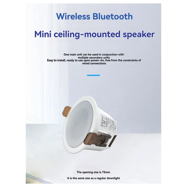 BLUETOOTH CEILING SPEAKERS Stereo Sound Indoor Home Audio Music System ...