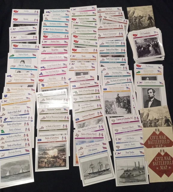 CIVIL WAR ERA Battle Cards ,Maps and Historical Events lot Atlas ...