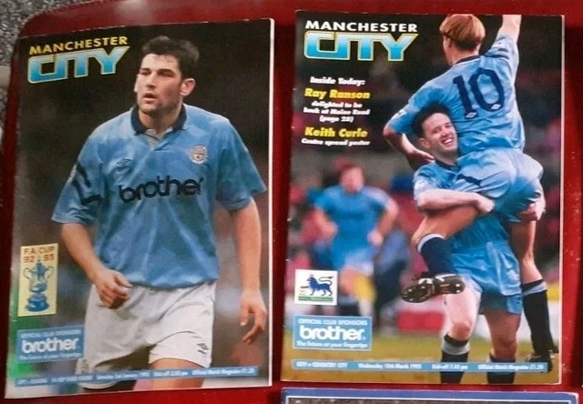 29 MANCHESTER CITY Home football Programmes. 1992/93 - 95/96 £10.79 ...