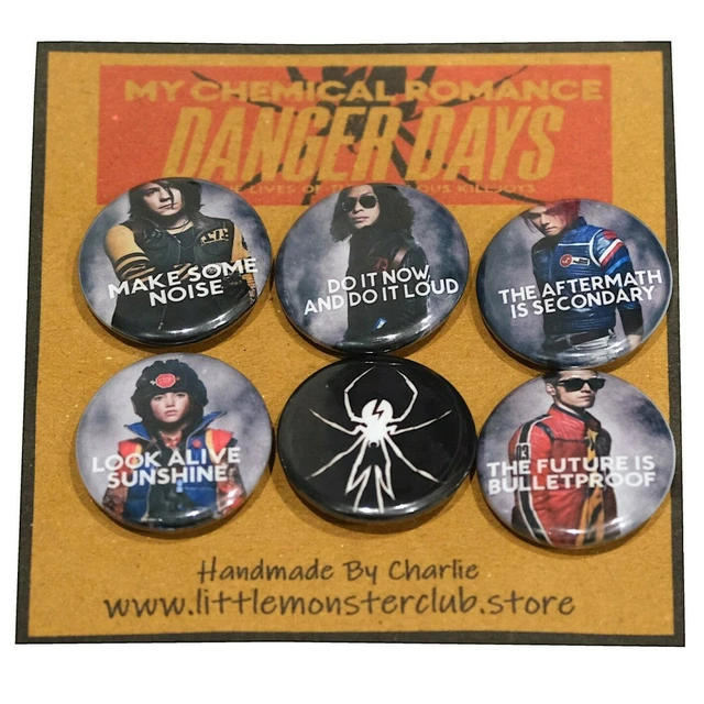 MY CHEMICAL ROMANCE PIN BUTTON BADGES - MCR - Danger Days badge - 25mm ...