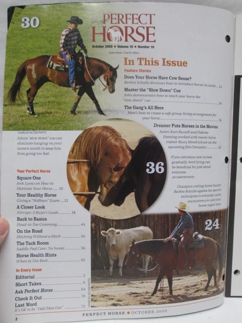 PERFECT HORSE MAGAZINE October 2005 Training Behavior Care Solutions ...