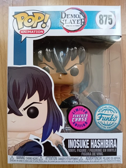 FUNKO POP DEMON Slayer - Inosuke Hashibira #875 - Limited Flocked Chase ...