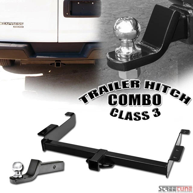 FOR 96-21 CHEVY Express Class 3/III Trailer Hitch Tube+2" Ball Towing ...