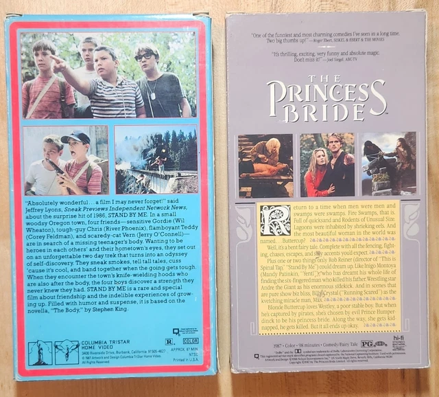 ROB REINER 80S VHS Lot - Stand By Me (1986) & The Princess Bride (1987 ...