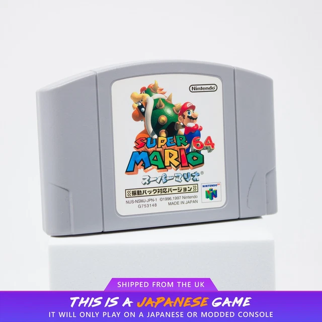 CARRELLO GIAPPONESE SUPER Mario 64 Shindou Rumble Edition N64 Nintendo ...