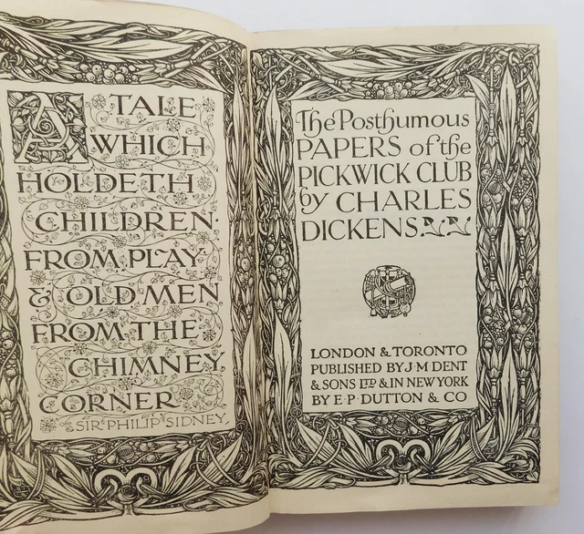 CHARLES DICKENS THE Pickwick Papers Dent Everyman book 235 vintage ...